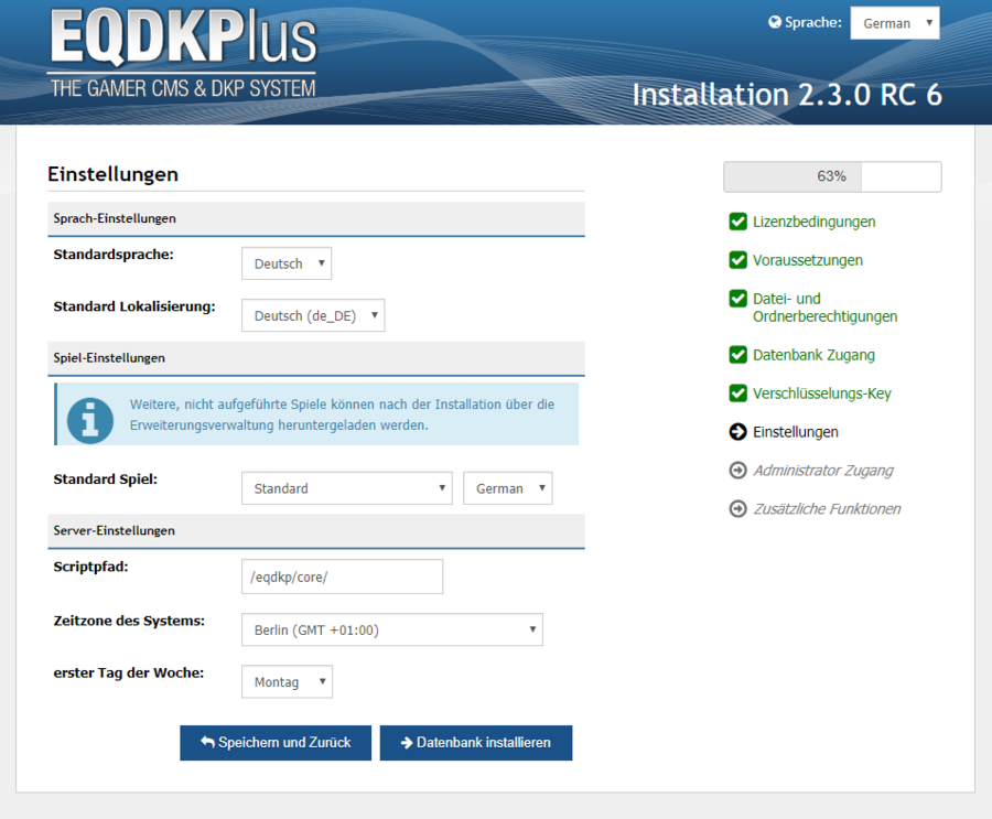 Installation/de - EQdkp Plus